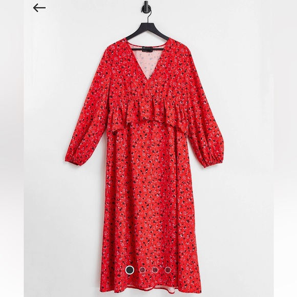 ASOS | Dresses | Asos Ruffle Front Midi Dress | Poshmark